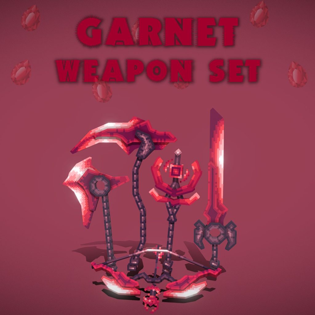 Garnet Animated Weapon Set - EliteCreatures - 3D Model Shop