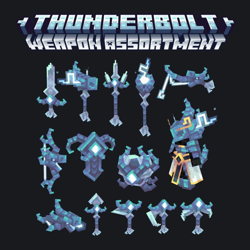 Thunderbolt Weapon Assortment - EliteCreatures - 3D Model Shop